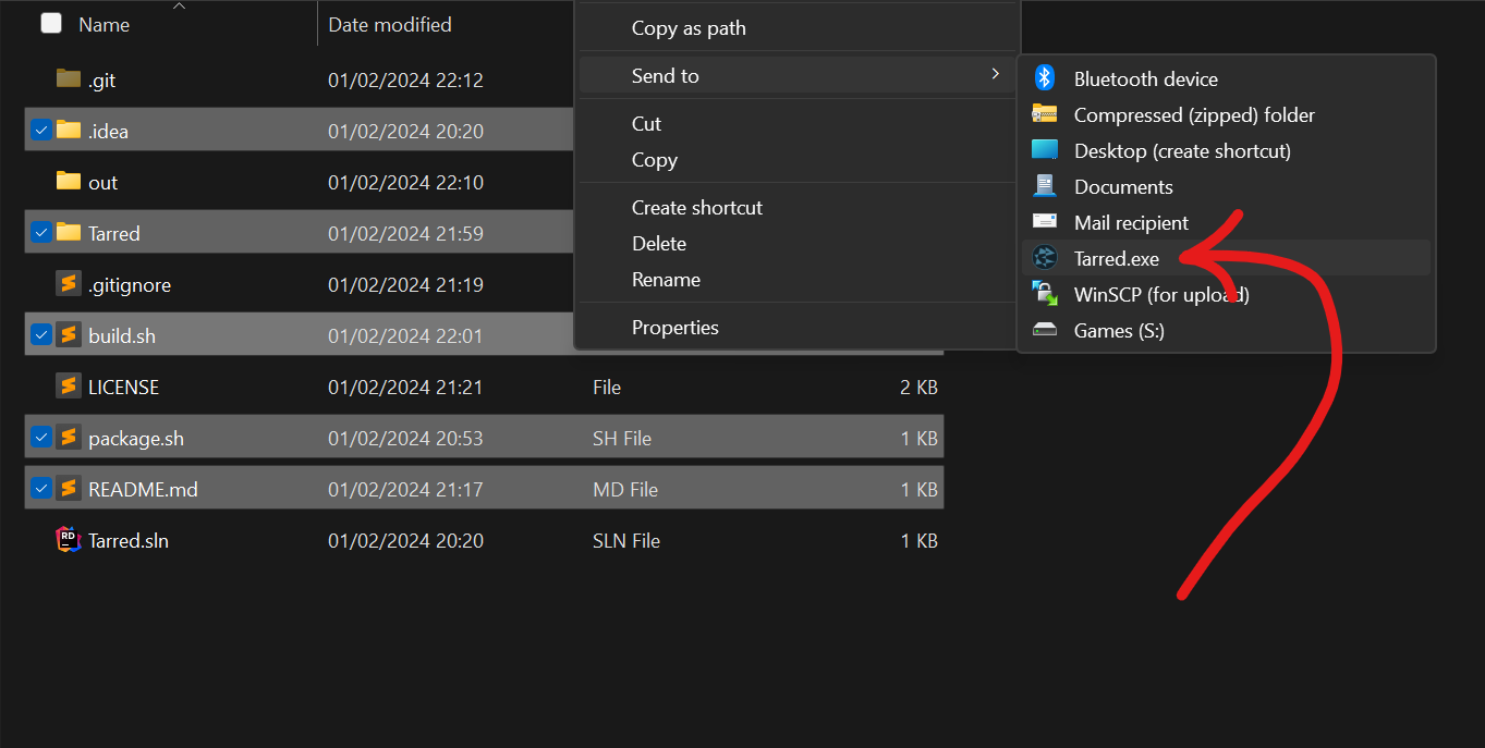 GitHub - GlitchedPolygons/Tarred: tar CLI wrapper with a Windows shell integration for easy ...